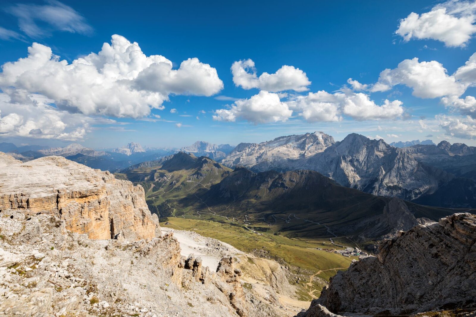Arabba and the Marmolada, in summer and winter
