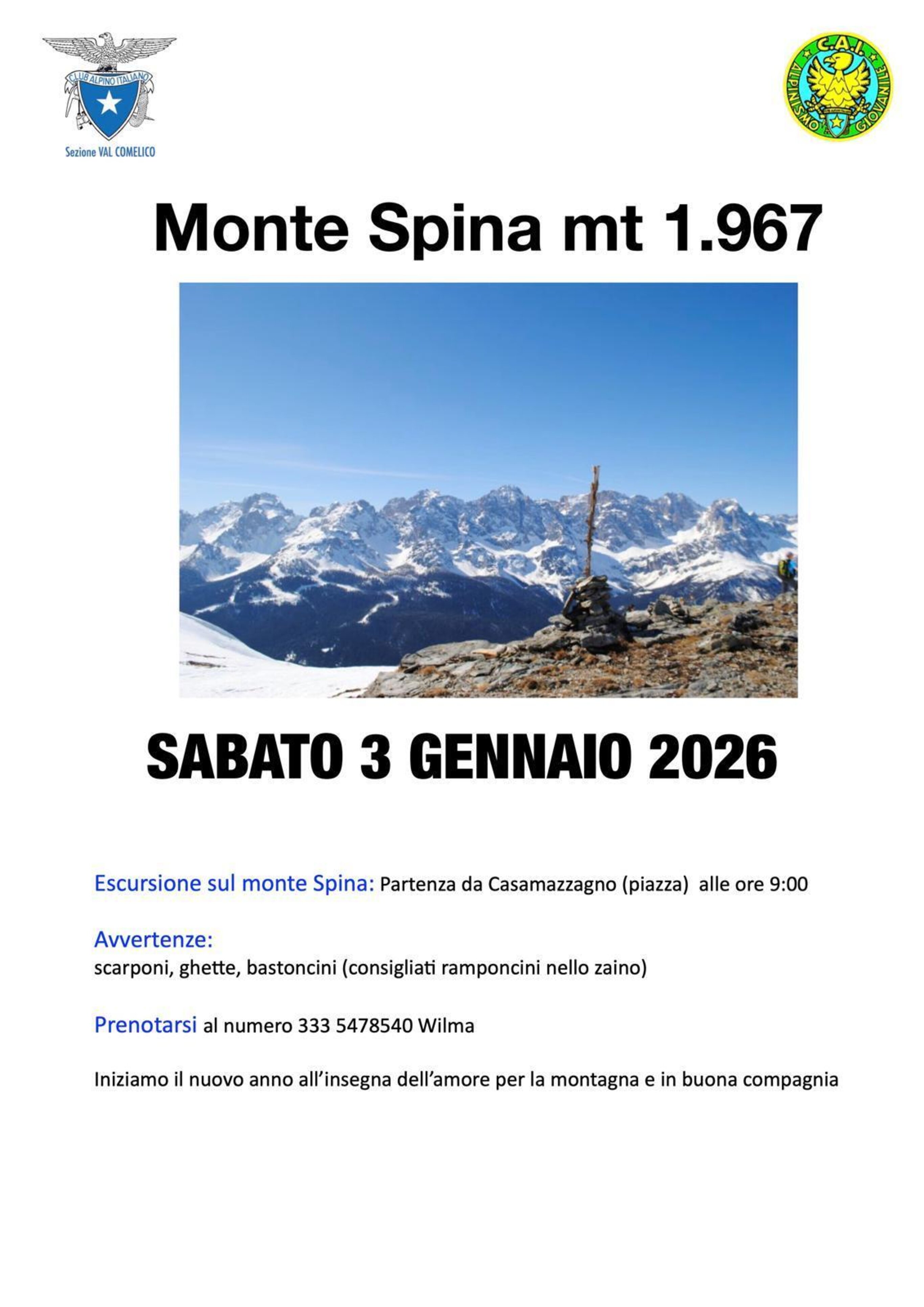 Escusione CAI - Monte Spina